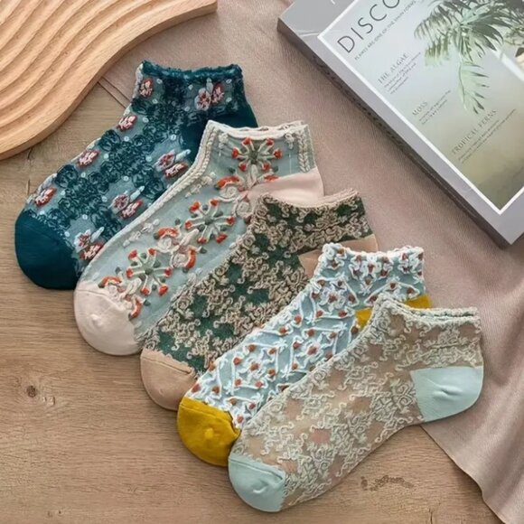 Accessories | New 5 Pairs Colorful Soft Stretchy Moisturewicking Socks ...